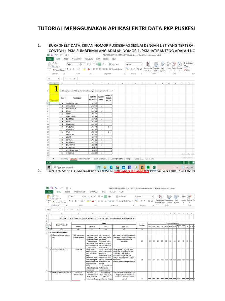 Master Rumus PKP PKM TH 2022 PKM Bungatan | PDF