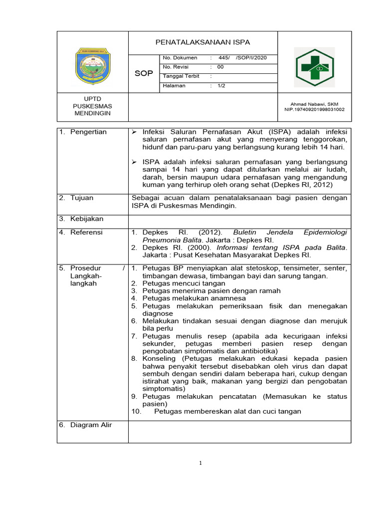 SOP Penatalaksanaan ISPA | PDF | Kesehatan Holistik | Sains & Matematika