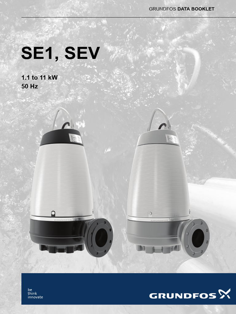 Grundfos SE1 SEV Data Booklet | PDF | Pump | Pumping Station