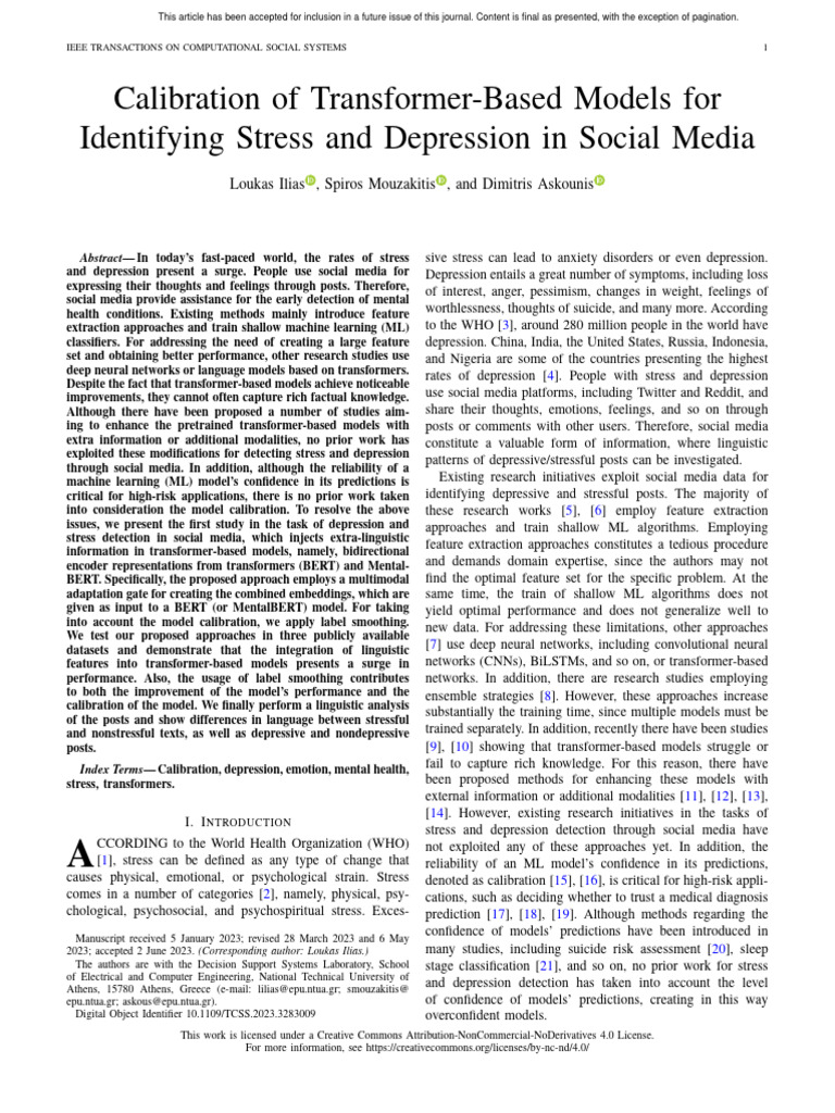 Calibration Of Transformer Based Models For Pdf Machine Learning