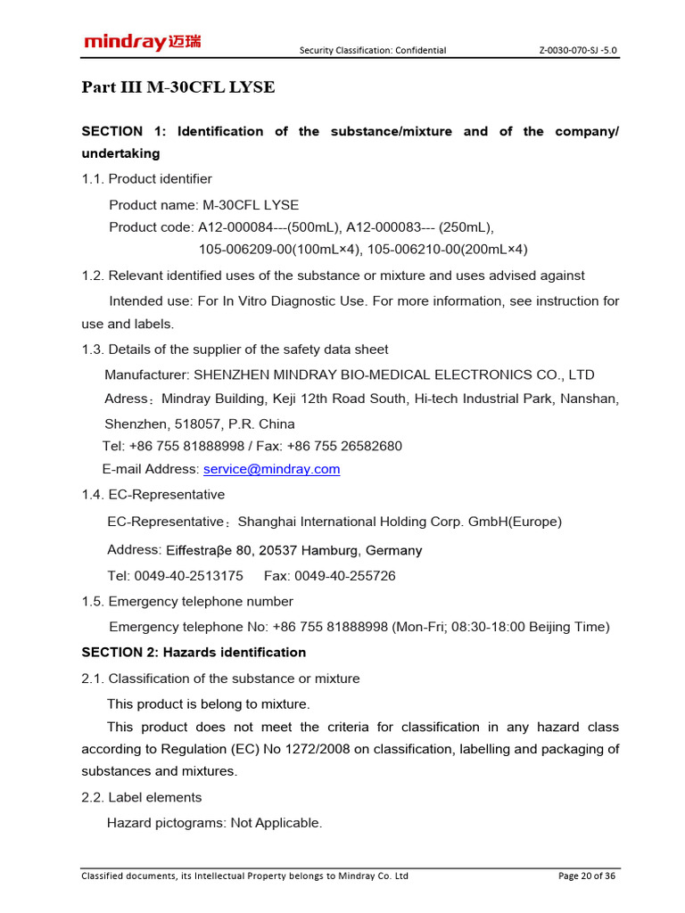 M-30 CFL Lyse | PDF | Physical Sciences | Safety