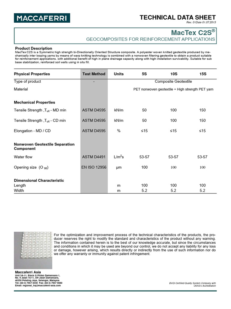 TDS MY MacTex C2S July2013 | PDF | Materials