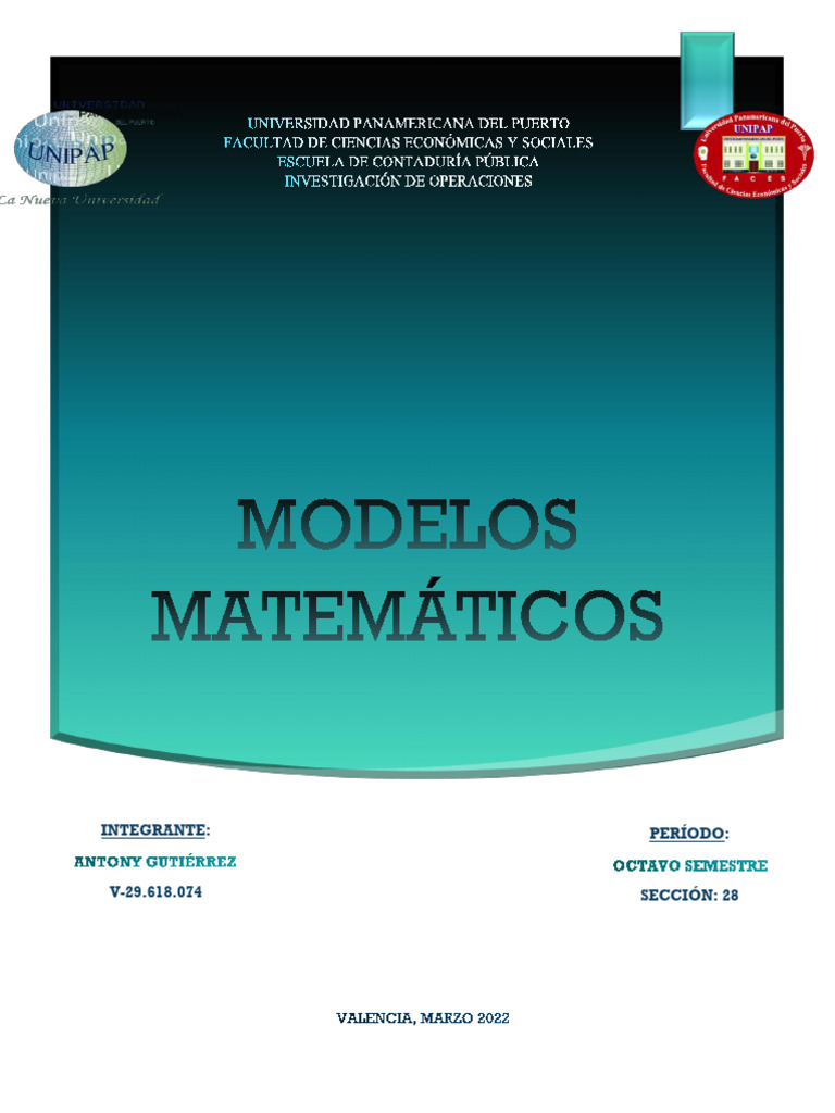 Modelo Matemático | Descargar gratis PDF | Modelo matemático ...