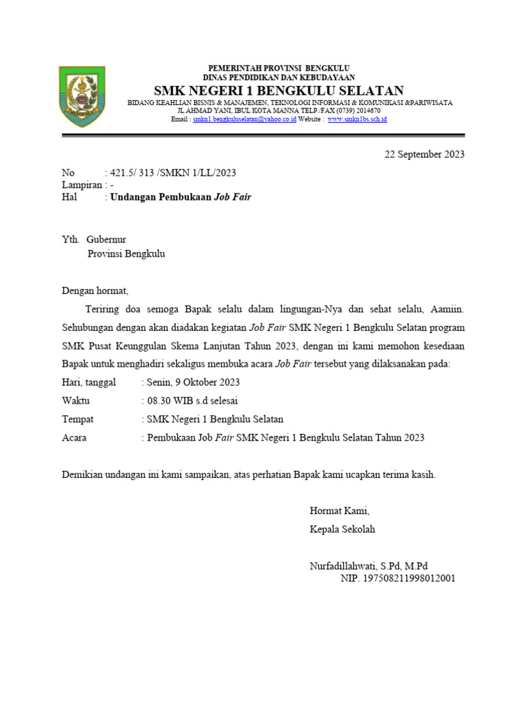 Undangan Job Fair Edittt | PDF