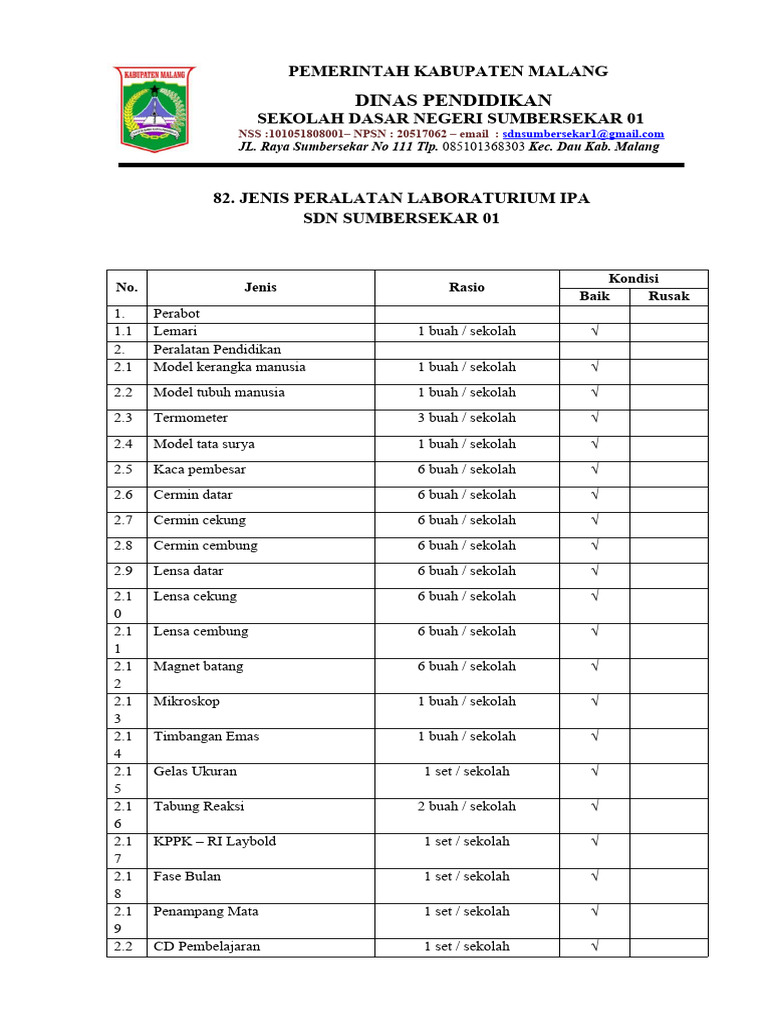 Inventaris Lab | PDF