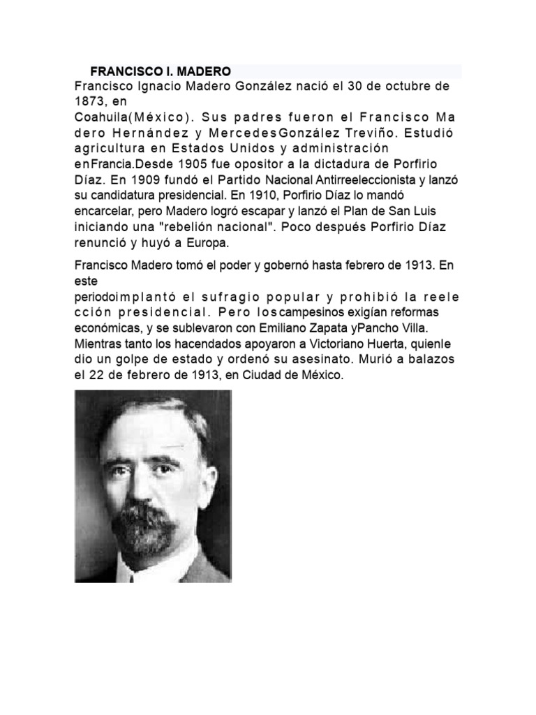 Vida de ignacio i. Madero | PDF