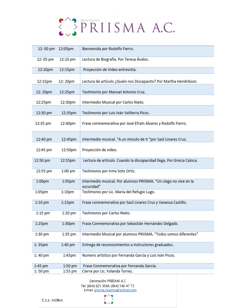 Programa Homenaje Postumo | PDF