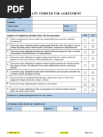 Car Handover Form | PDF