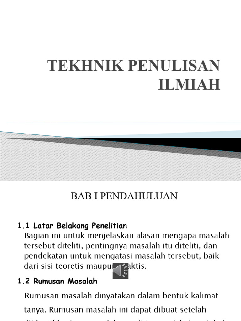 Tekhnik Penulisan Ilmiah | PDF