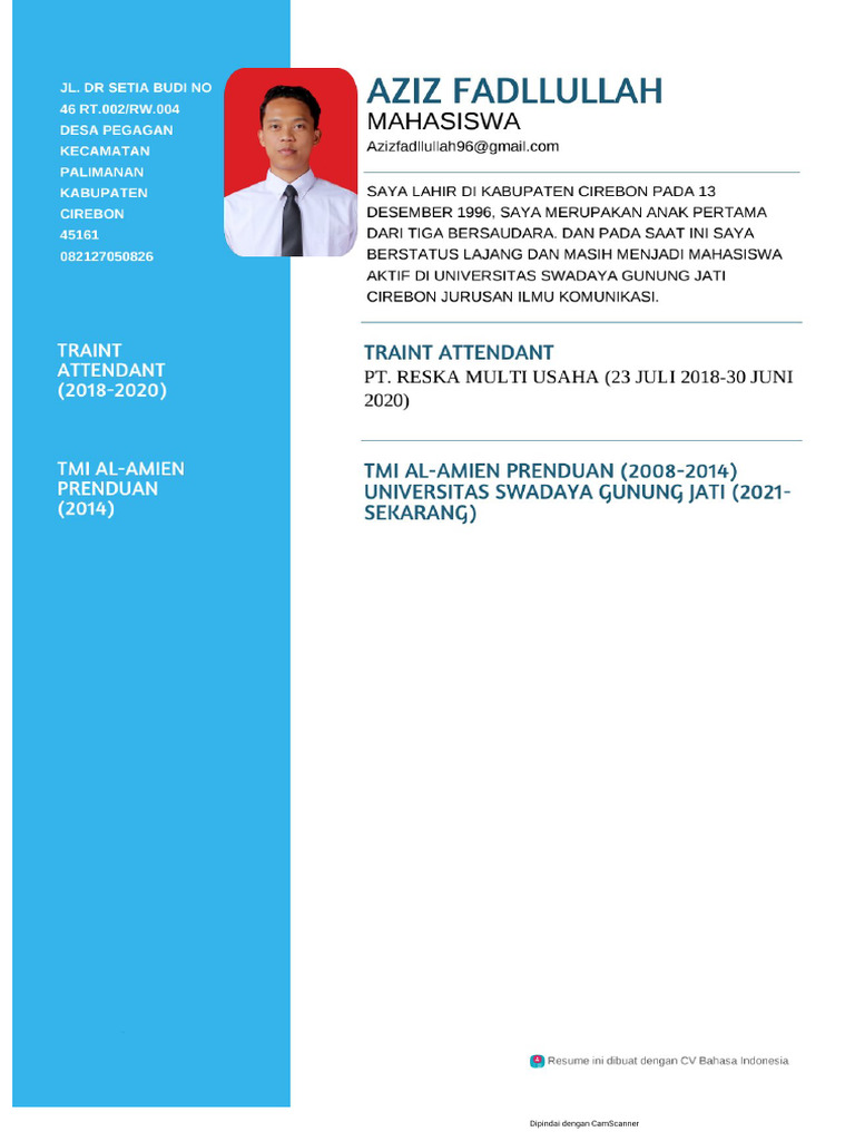 Surat Lamaran Kerja & Cv (Aziz)_2_CV. Aziz | PDF