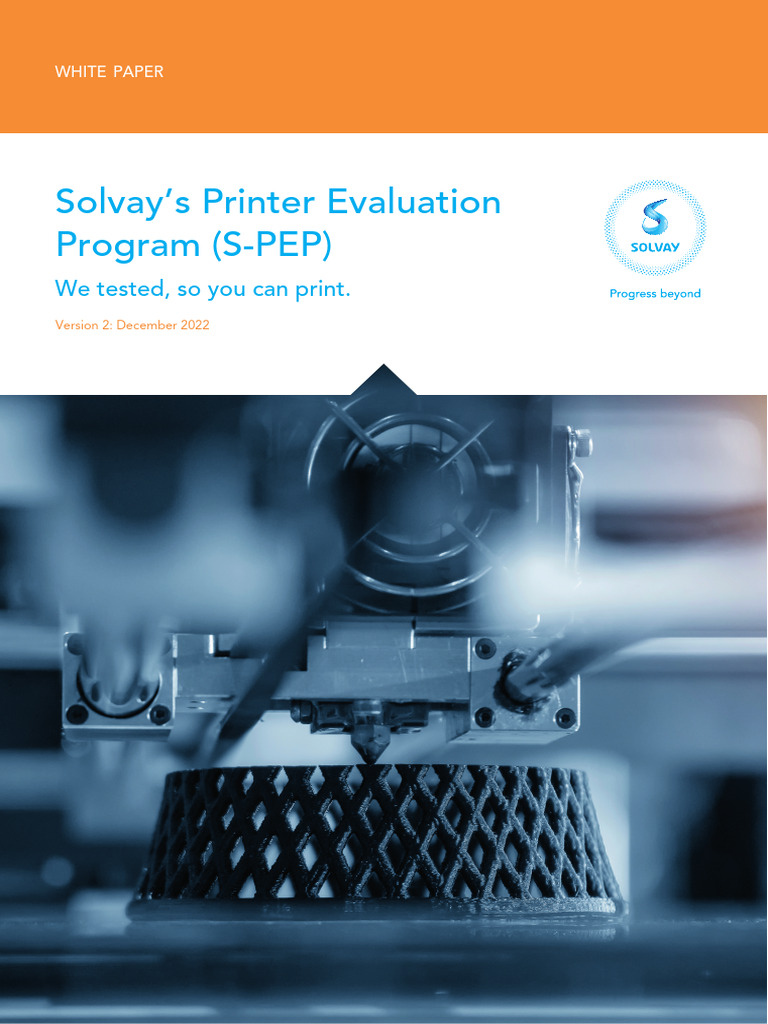 Solvay PrinterEvaluationProgram S-PEP 2023 | PDF | 3 D Printing ...