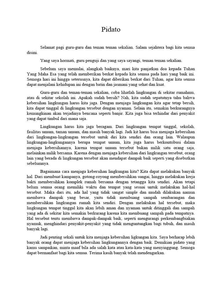 Pidato BI UPRAK | PDF