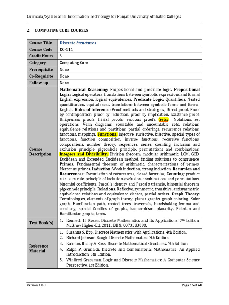 CC111 | PDF | Discrete Mathematics | Function (Mathematics)