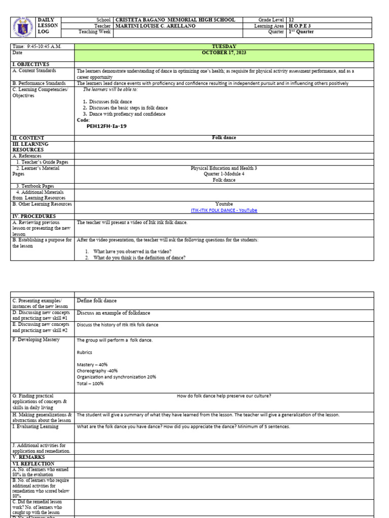 DLL Cot | PDF | Learning | Teachers