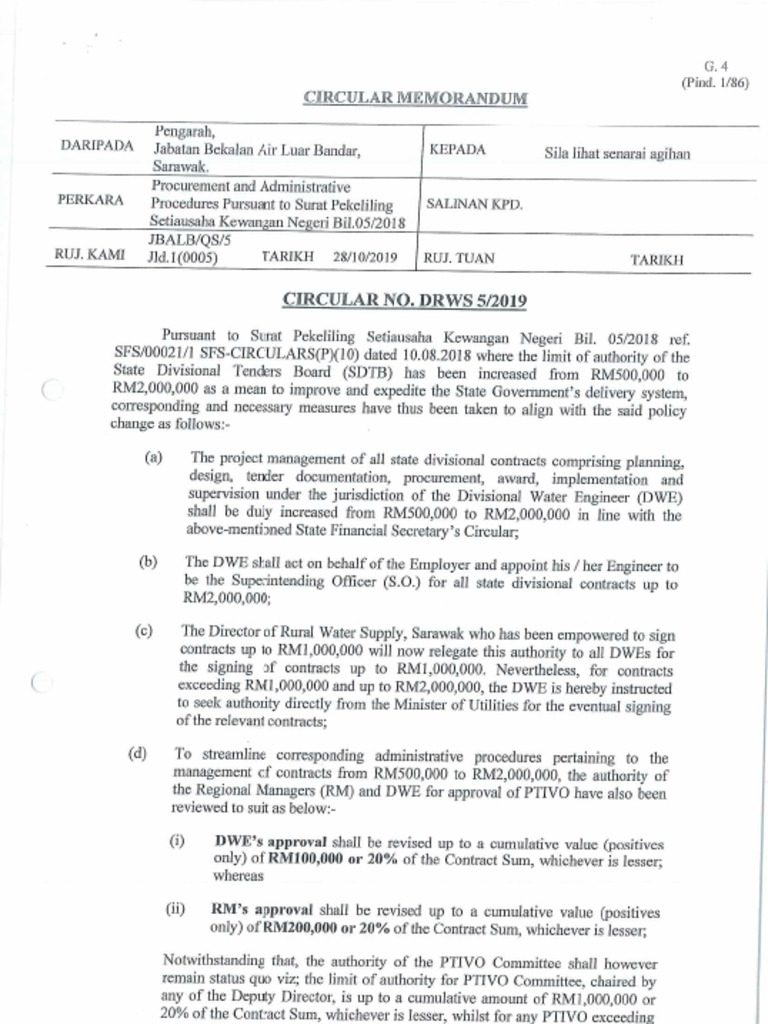 Circular No. DRWS 5 - 2019 | PDF