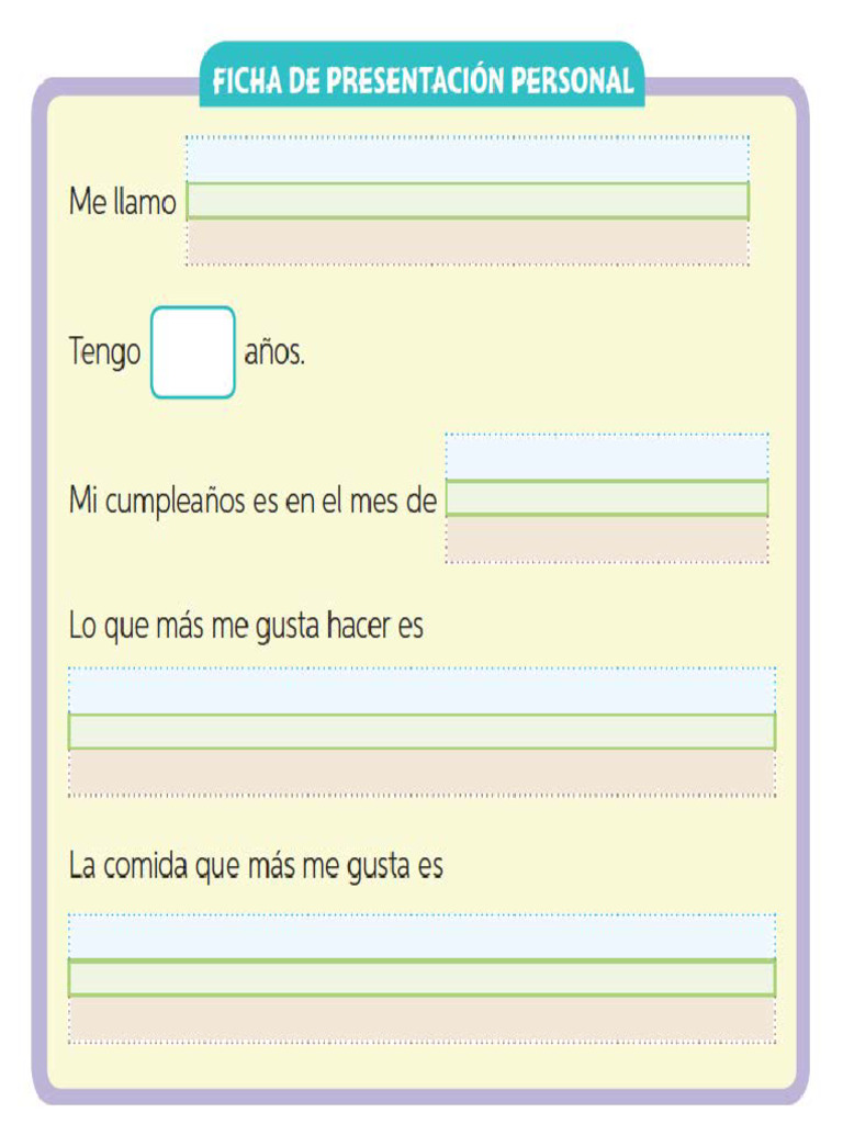 Ficha Presentación Personal | PDF