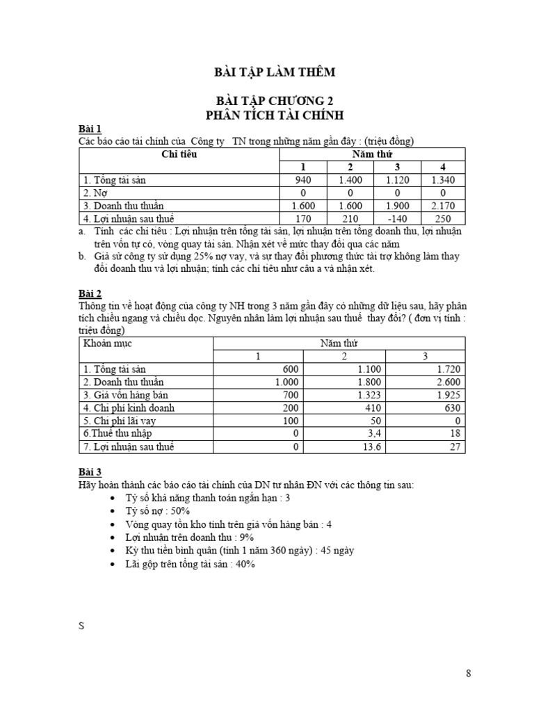 BT Lam Them - FIN1139 | PDF