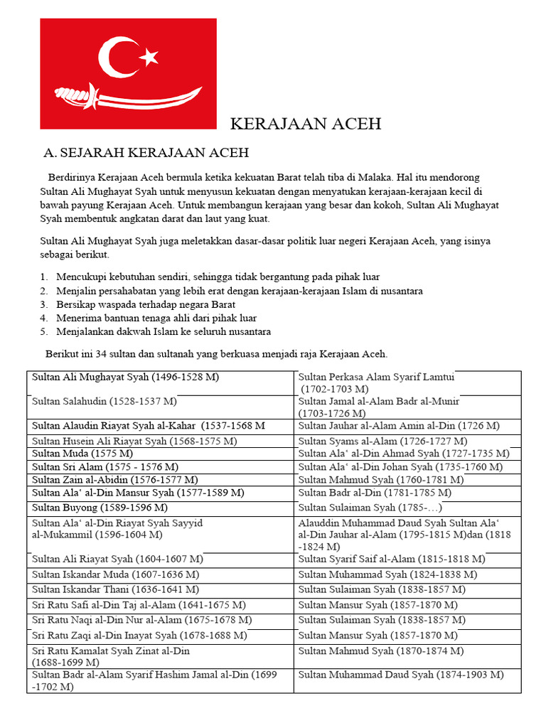 Kliping Kerajaan Aceh | PDF