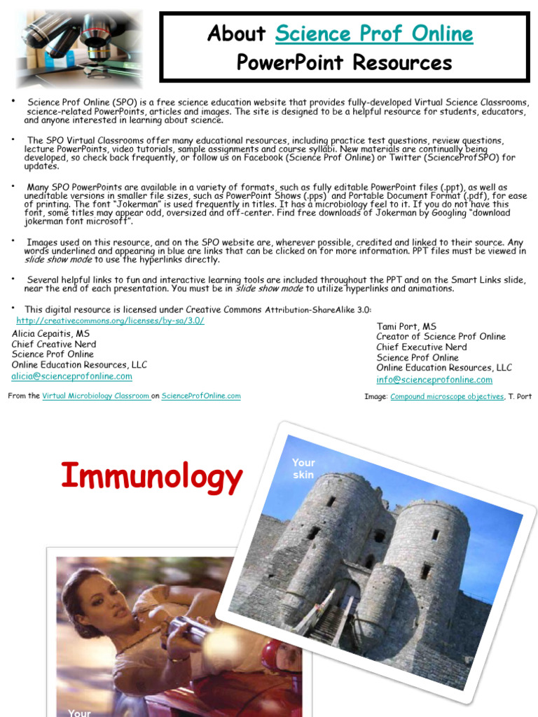 Immunology Basics Biology Lecture PowerPoint VMCCT | PDF | Lymphatic ...