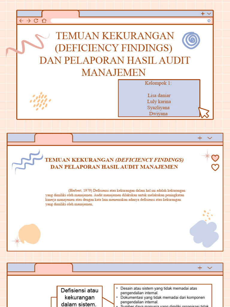 Temuan Kekurangan (Deficiency Findings) Dan Pelaporan Hasil Audit ...