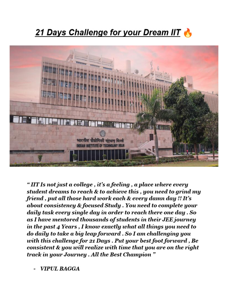 21 Days Challenge Sheet | PDF