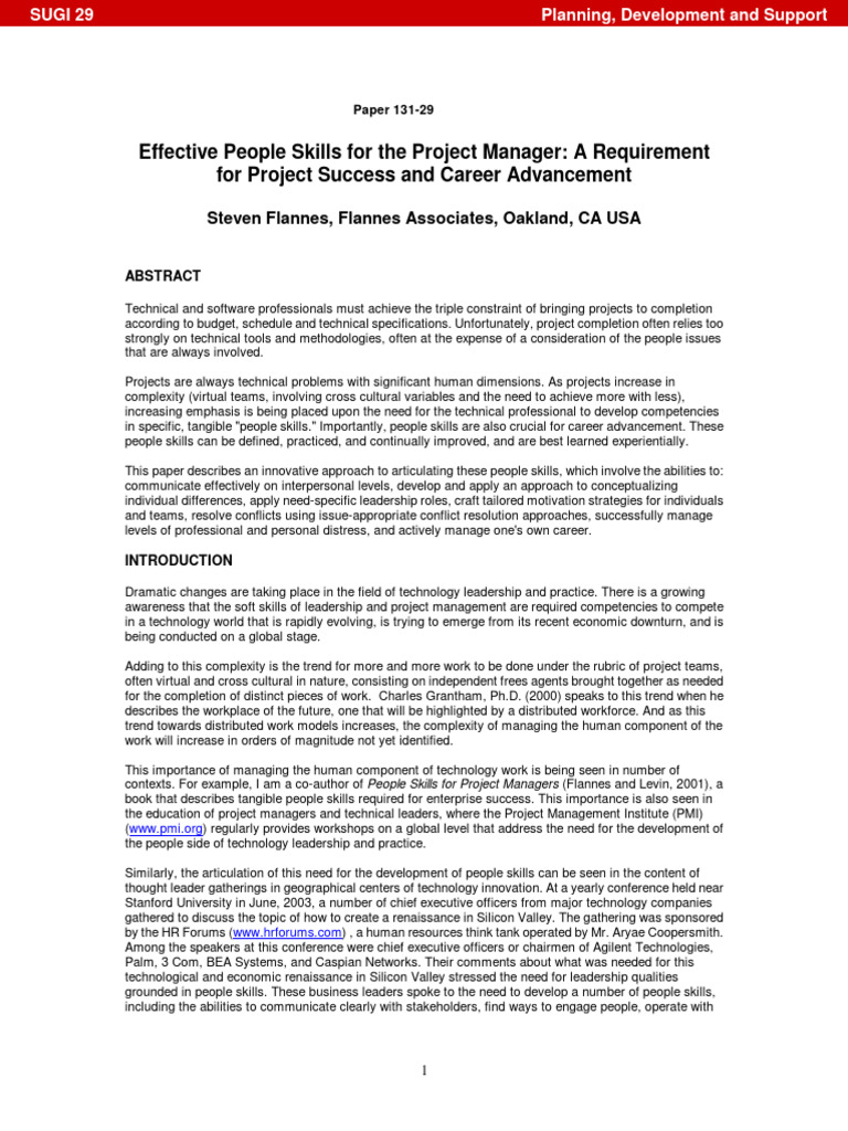 Essential People Skills for Project Managers | PDF | Leadership | Cognition