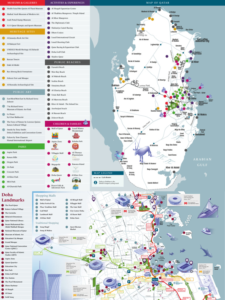 Qatar Map | PDF | Doha | Qatar
