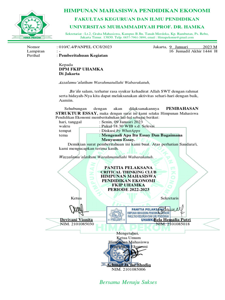 010 - Surat Pemberitahuan DPM-1 | PDF