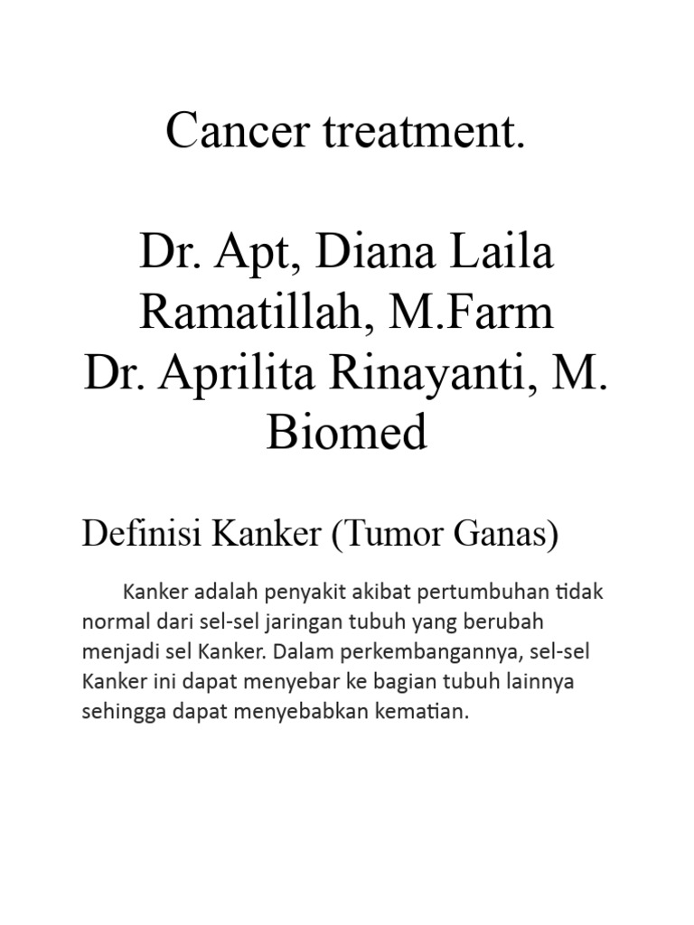 Farmakoterapi Kanker Good | PDF