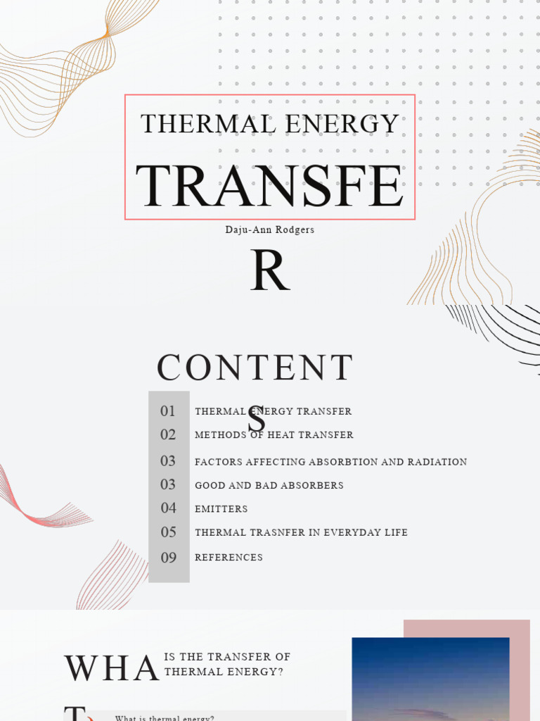Thermal energy transfer | PDF | Greenhouse Effect | Heat