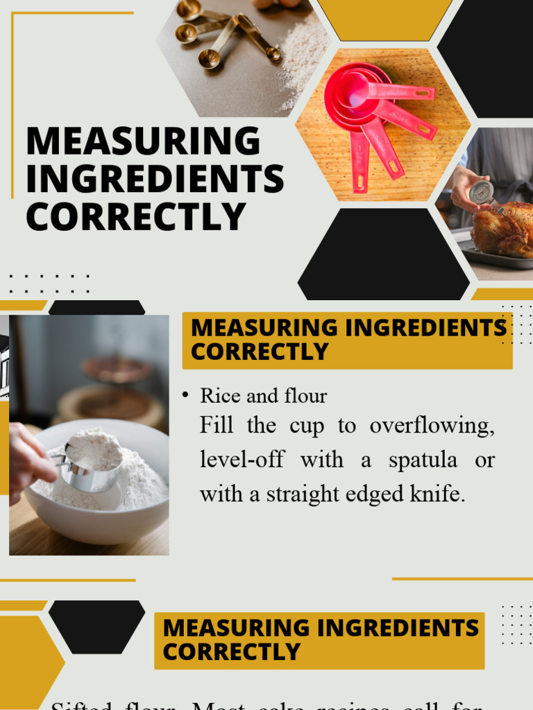 Lesson 4 Measuring Ingredients Correctly | PDF