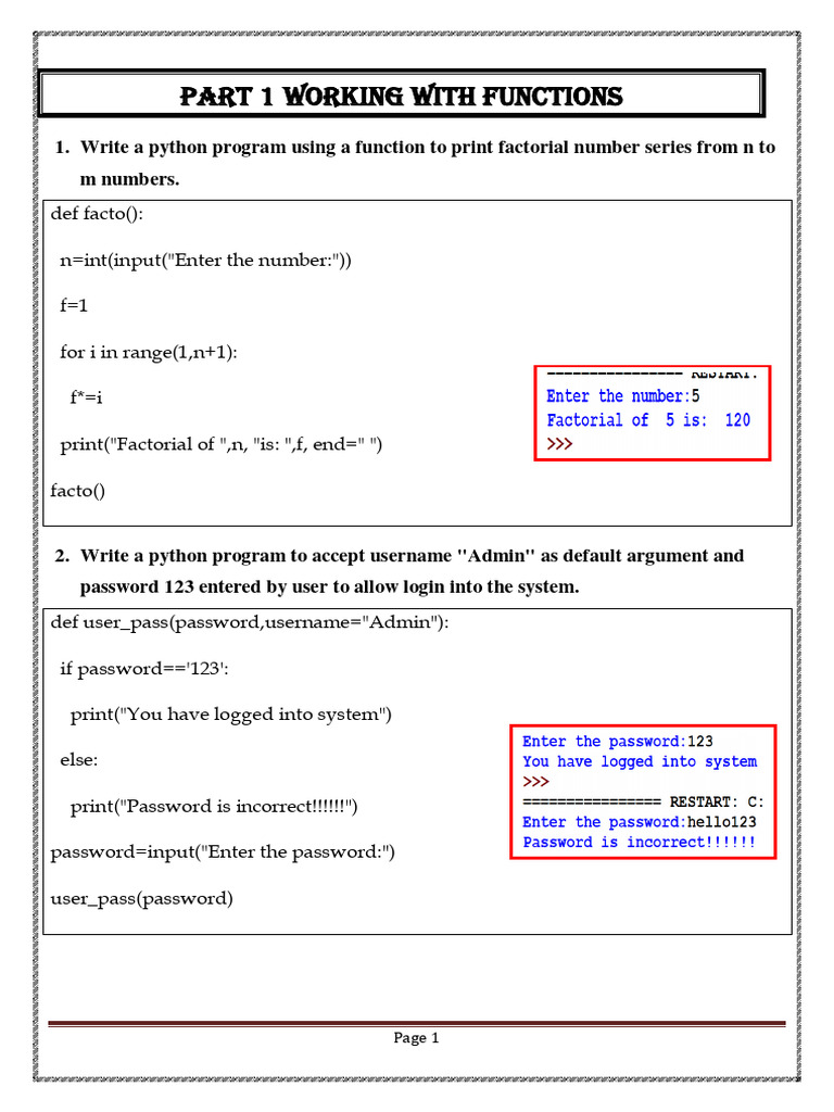CS Practical File 2023-24 | PDF | Parameter (Computer Programming) | Comma Separated Values