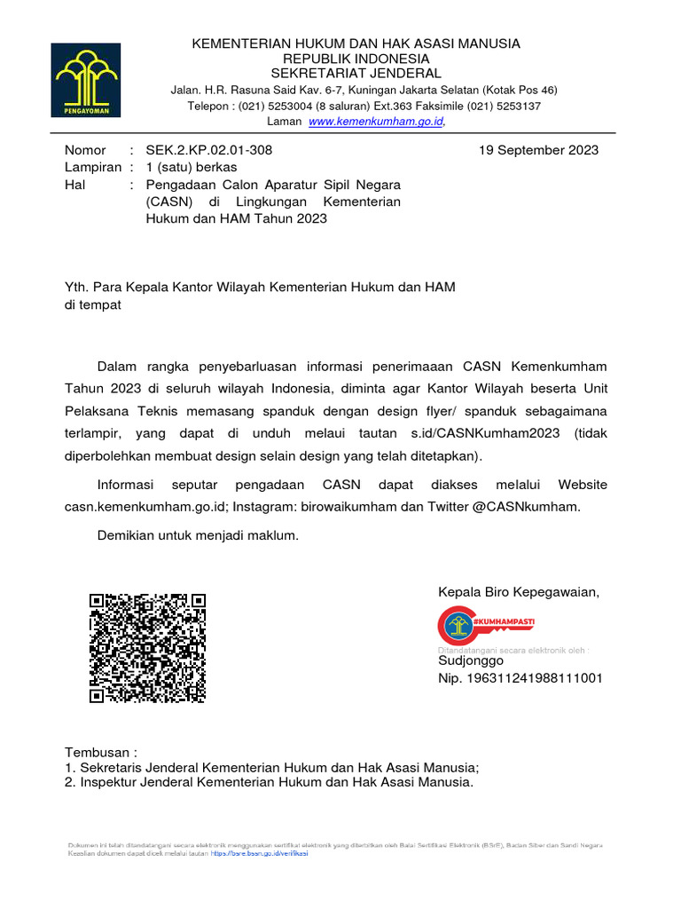 Pengadaan Calon Aparatur Sipil Negara (CASN) Di Lingkungan Kementerian ...