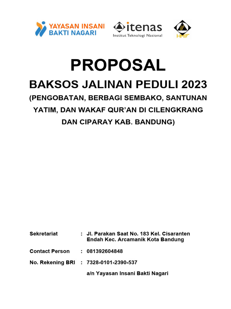 Proposal Baksos Jalinan Peduli 2023 (Yysn Insani-Itenas) REVISI FIX ...