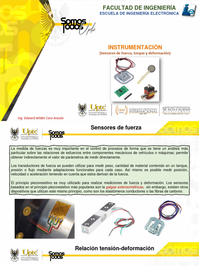 Sensores de Fuerza, Torque y Deformacion | PDF | Presión | Sensor