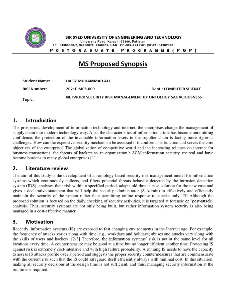 Synopsis Ali Chipa | PDF | Computer Security | Security