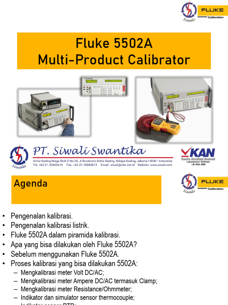 Fluke 5502A Multi-Product Calibrator | PDF