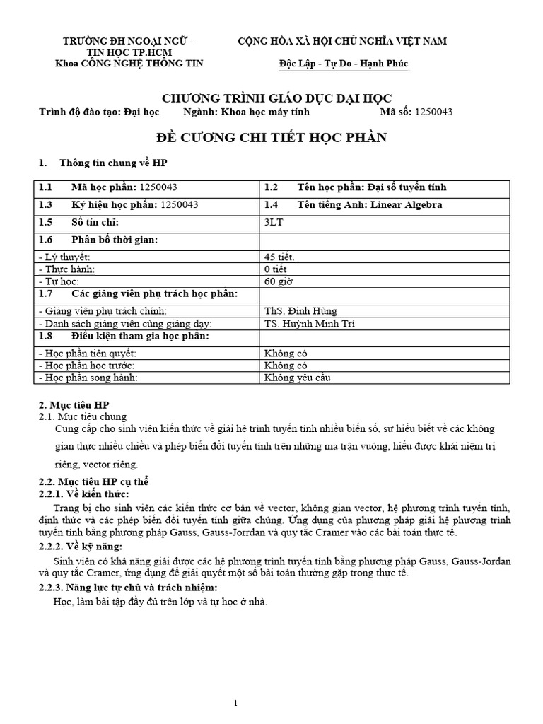 Dai So Tuyen Tinh (DH) - 2023 | PDF