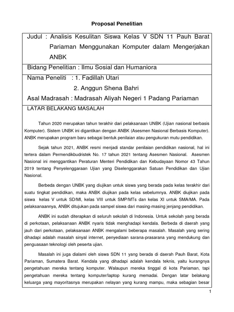 Proposal 2023 (Arsip) | PDF