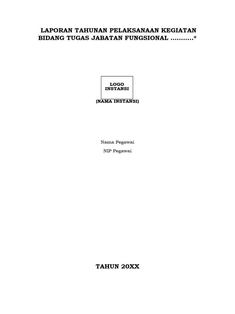 Contoh Format Laporan Pelaksanaan Kegiatan Bidang Tugas JF PKB - PLKB | PDF