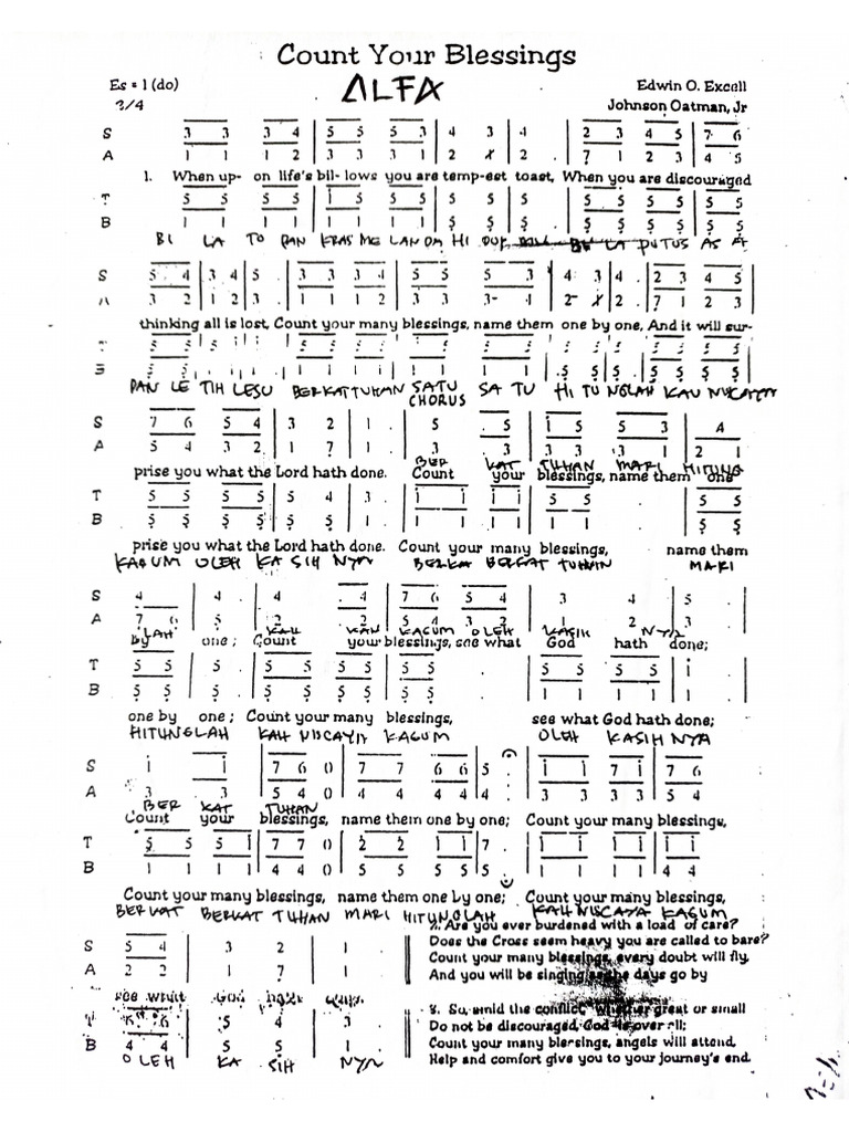 Count Your Blessing SATB | PDF