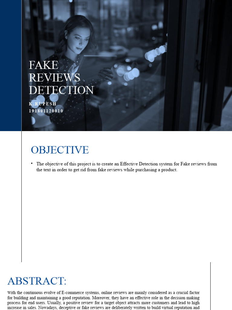 Fake Reviews Detection Pdf Machine Learning Learning