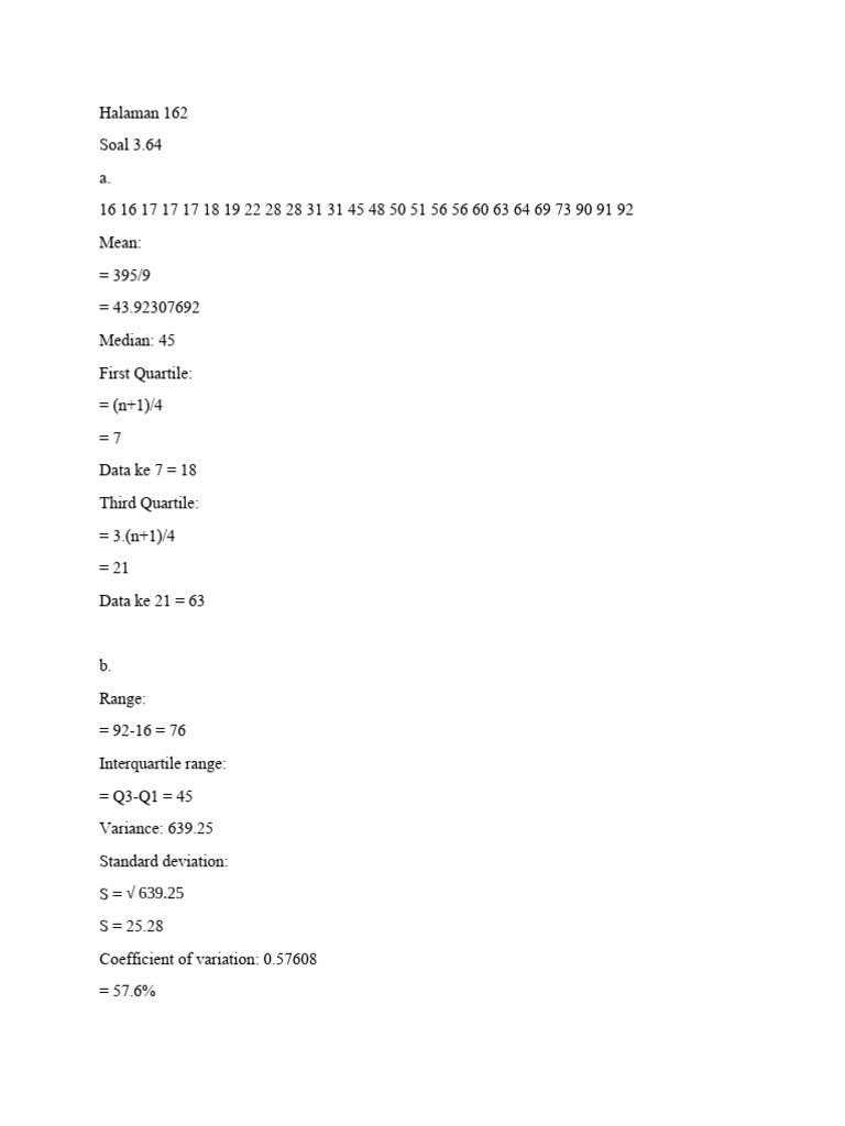 Tugas Statistik Forum 3 | PDF | Quartile | Statistical Theory