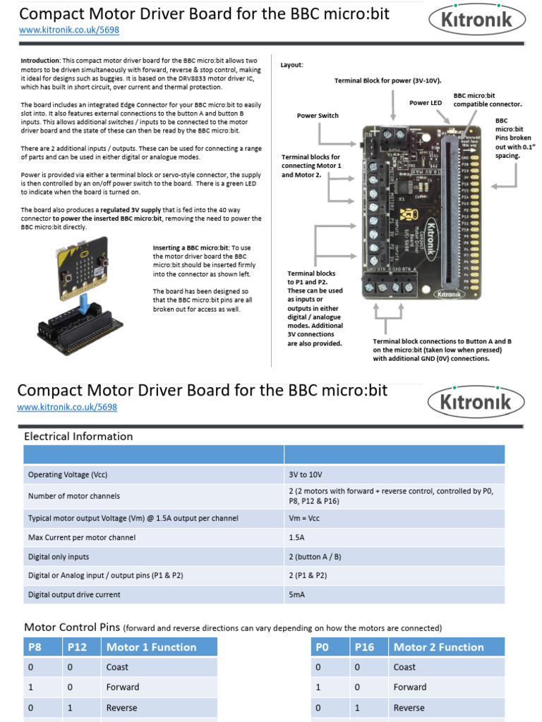 Motor Driver | Download Free PDF | Electrical Connector | Switch