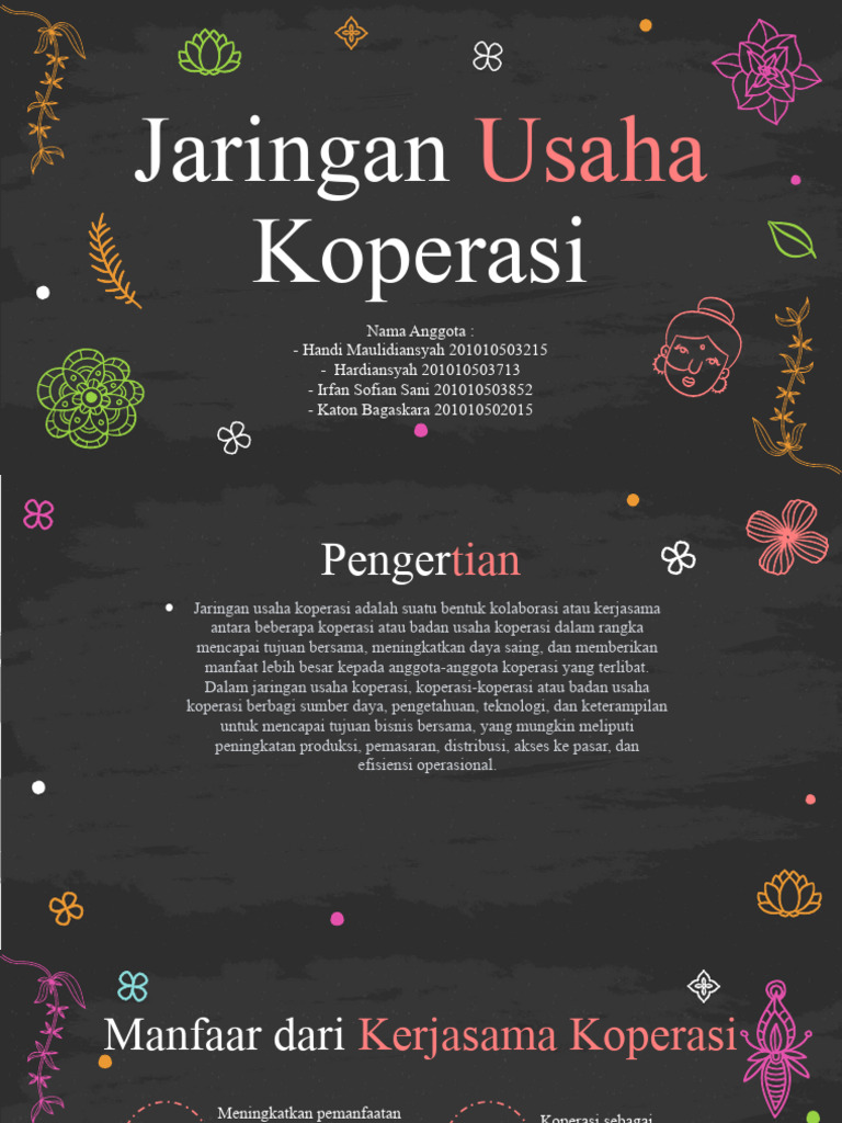 Jaringan Usaha Koperasi dan Manfaatnya | PDF | Pengelolaan Keuangan & Uang