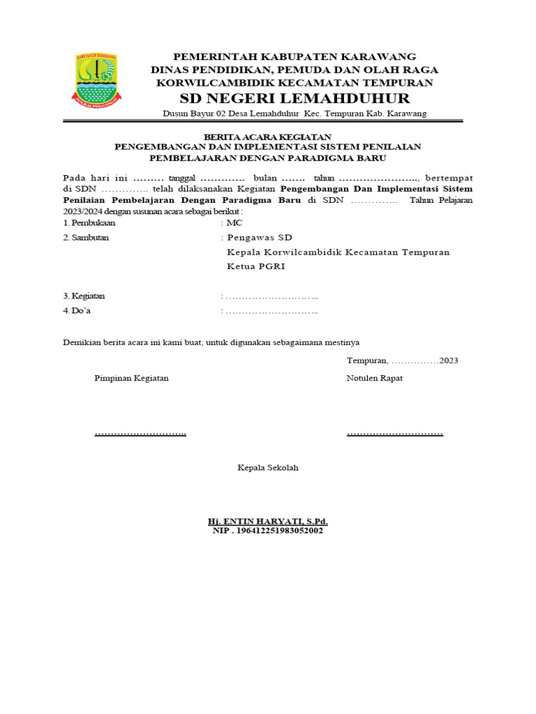 Berita Acara Dan Notulen | PDF