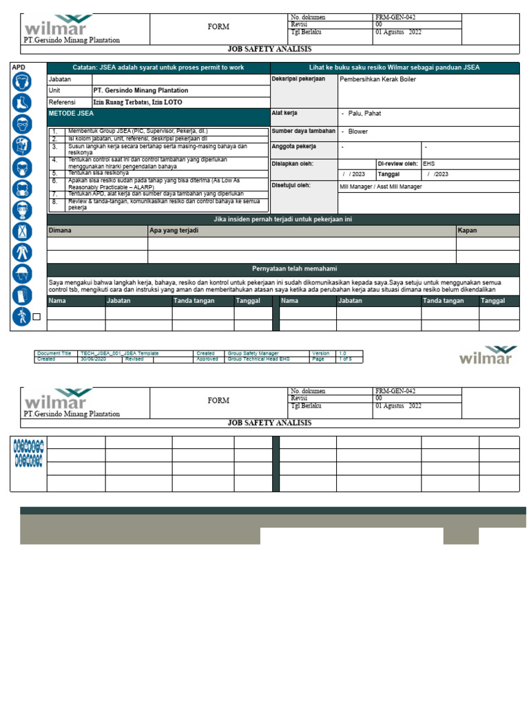 JSEA Pembersihan Kerak Boiler | PDF