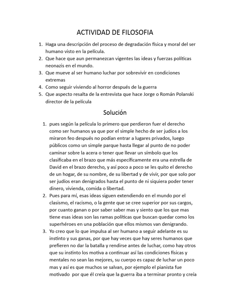 Actividad de Filosofia | PDF