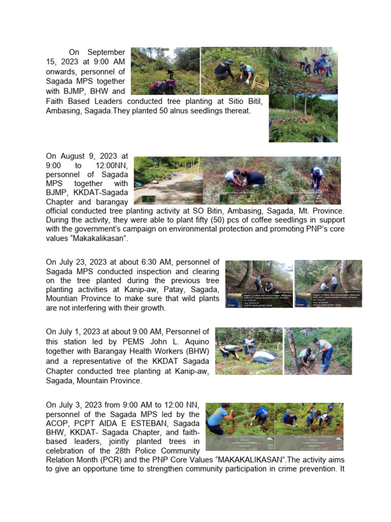 Youth Clean-Up and Tree Planting in Sagada | PDF | Waste | Economy And ...