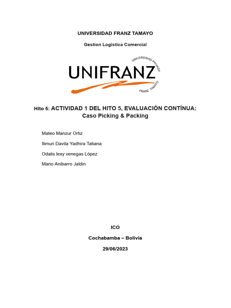 Optimización de Picking y Packing PIL | PDF | Business | Productos lácteos